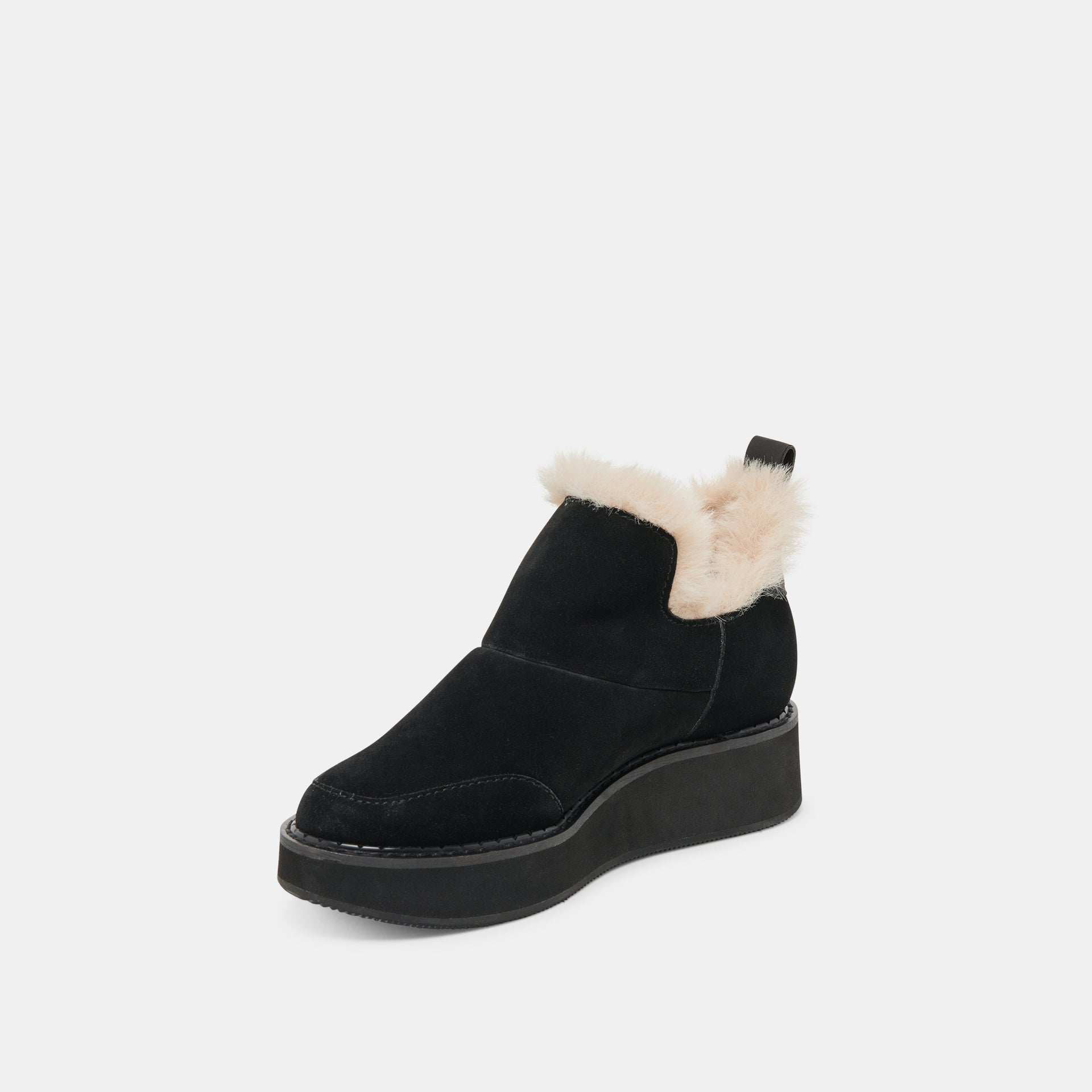 Ardy Plush H2O Waterproof Onyx Suede Booties | Dolce Vita