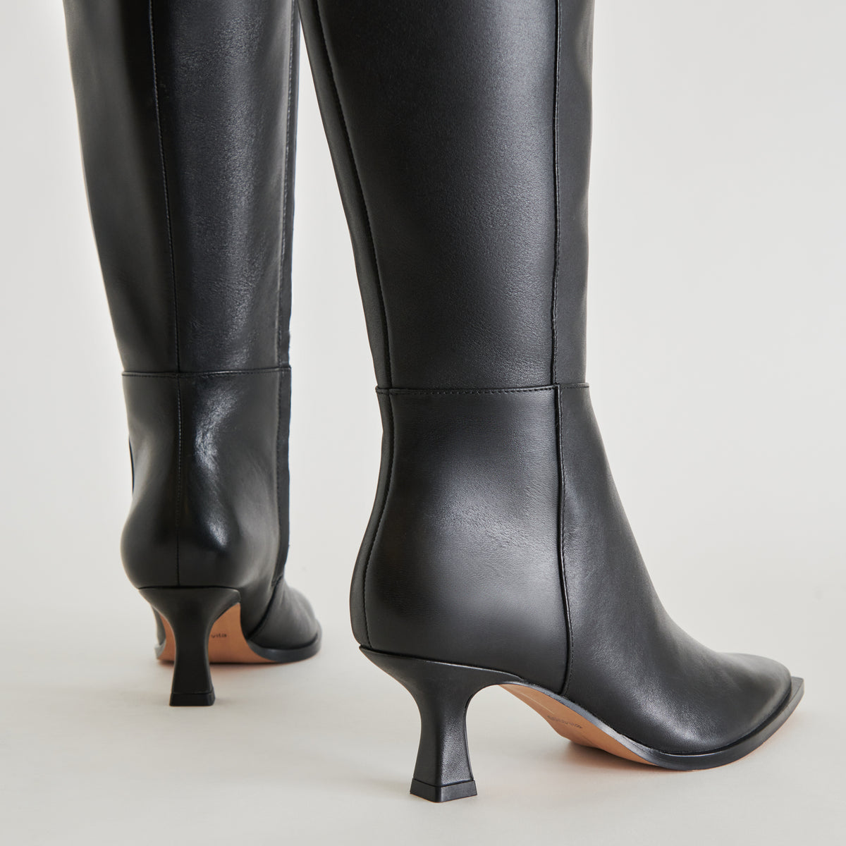 Auggie Black Leather Boots | Dolce Vita