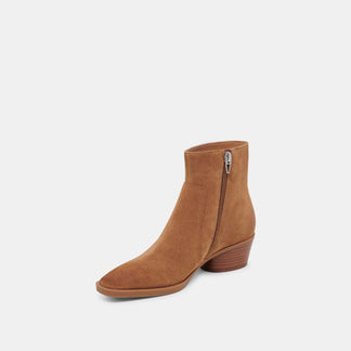 Fahari H2O Waterproof Brown Suede Wide Booties | Dolce Vita