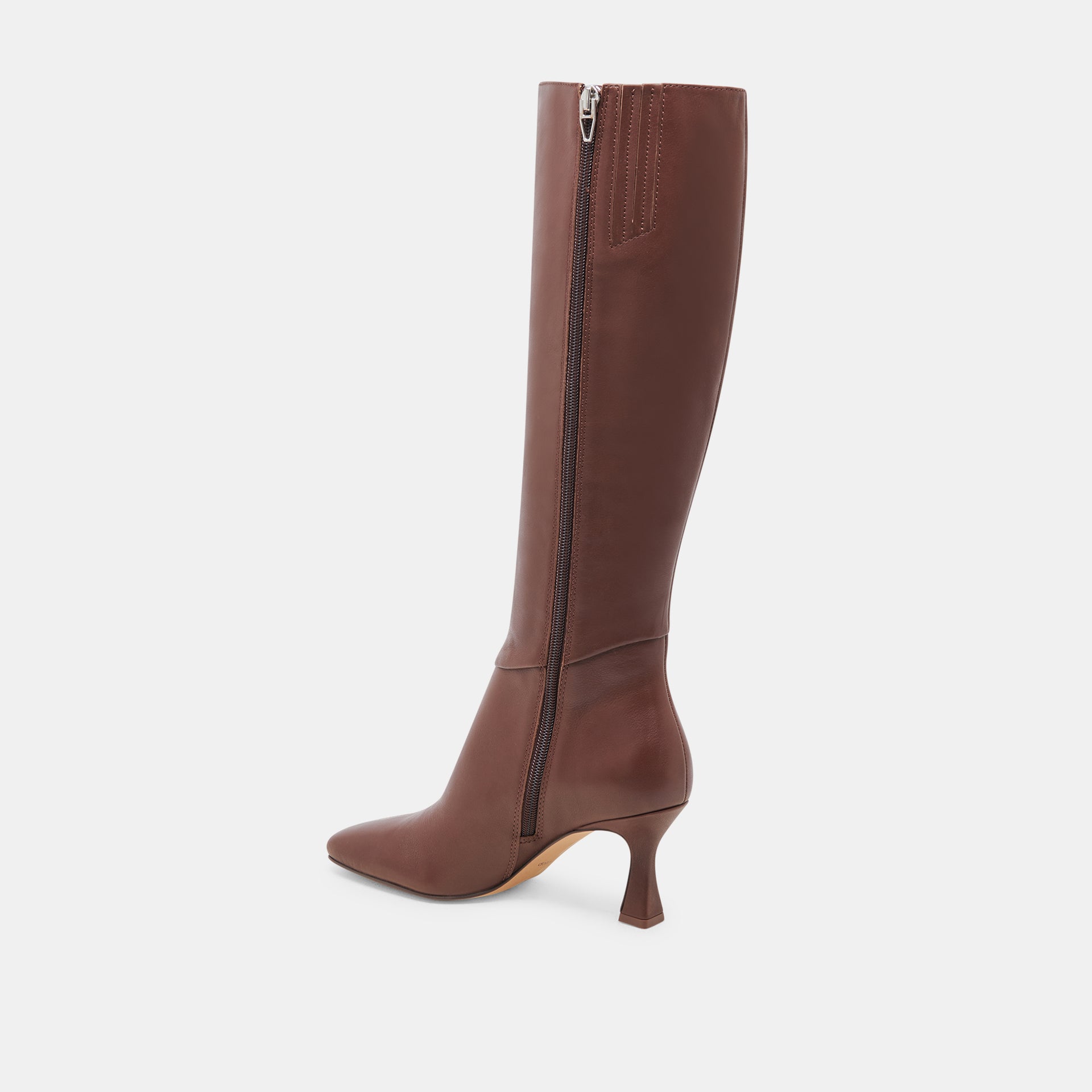 Gyra Extra Wide Calf Chocolate Boots | Leather Wide Calf Boots – Dolce Vita