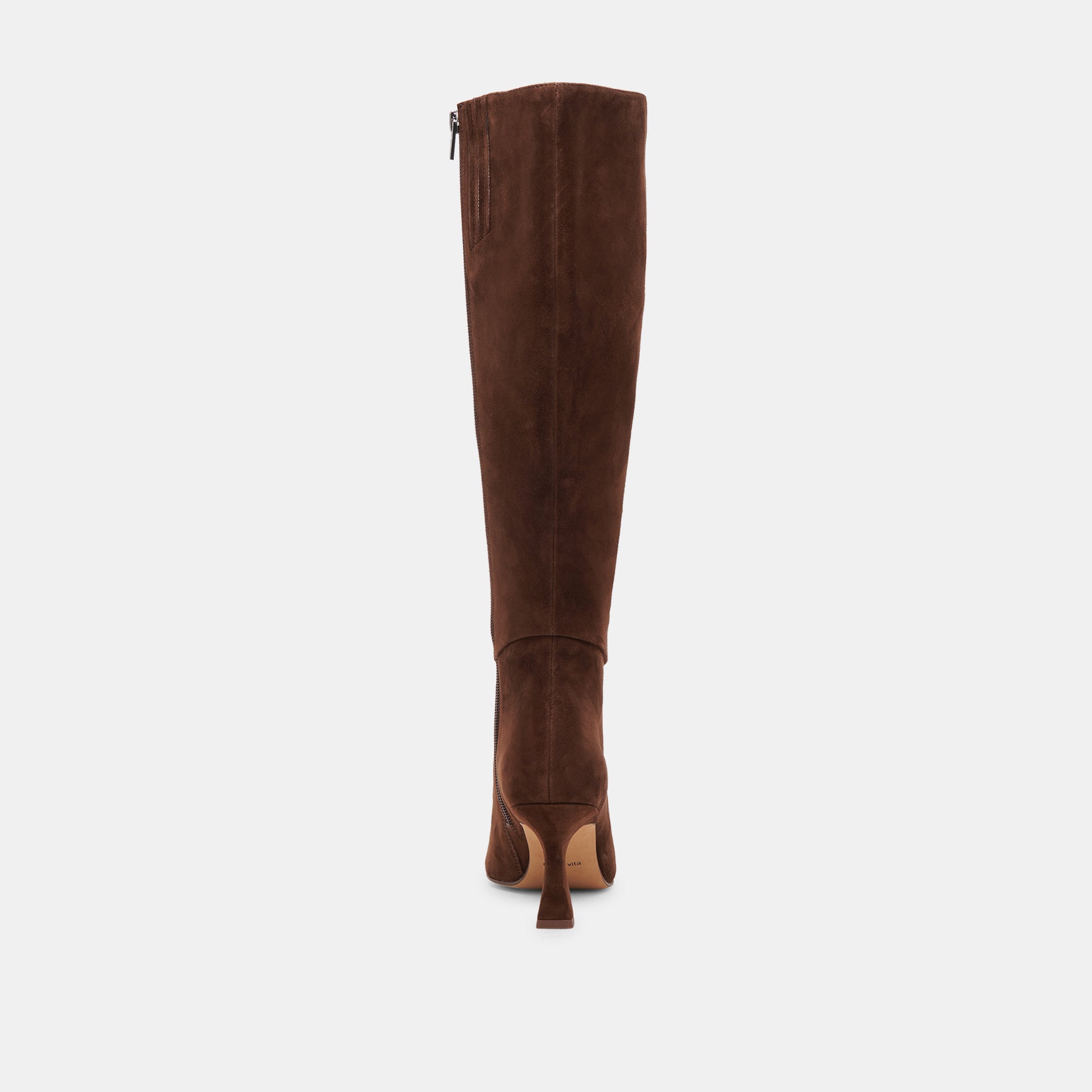 GYRA WIDE CALF BOOTS DK BROWN SUEDE – Dolce Vita