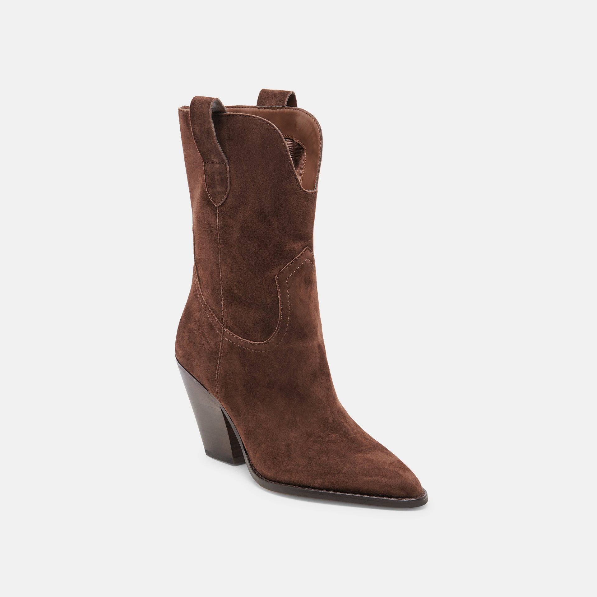 JESSEY BOOTS DK BROWN SUEDE – Dolce Vita