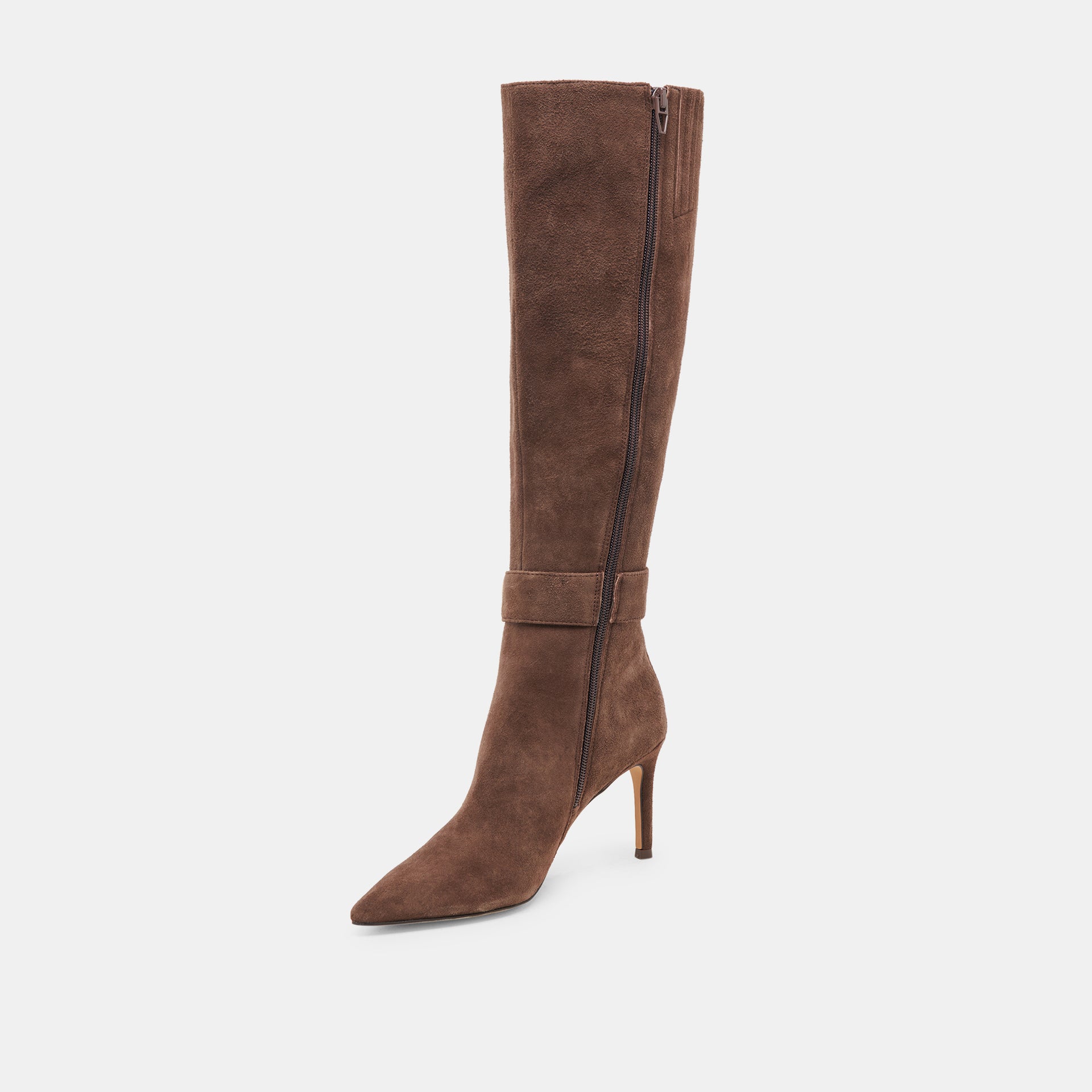 KINZY BOOTS DK BROWN SUEDE – Dolce Vita
