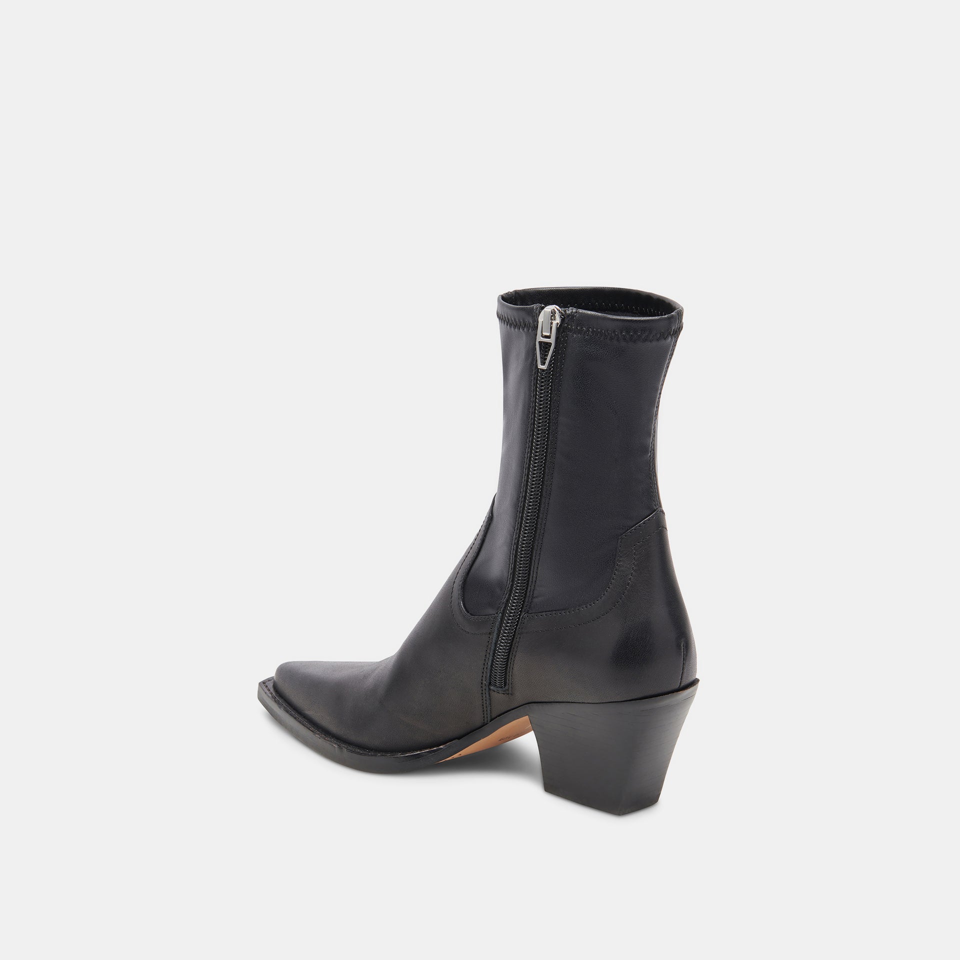 Rutger Boots Black Leather | Women's Black Leather Mid-Ankle Boots ...