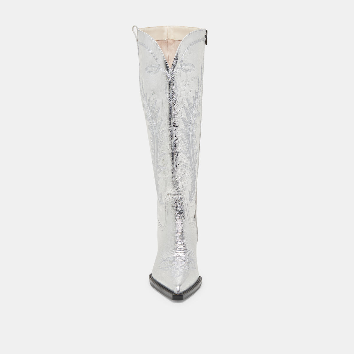 Ryatt Extra Wide Calf Silver Boots | Distressed Leather Boots – Dolce Vita