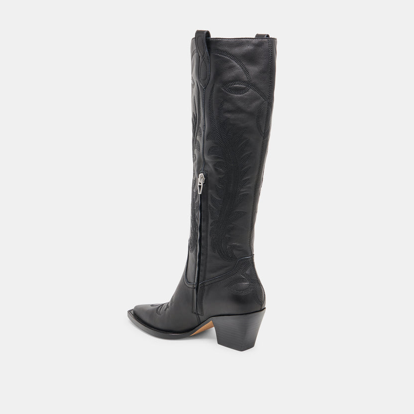 RYATT BOOTS BLACK LEATHER – Dolce Vita