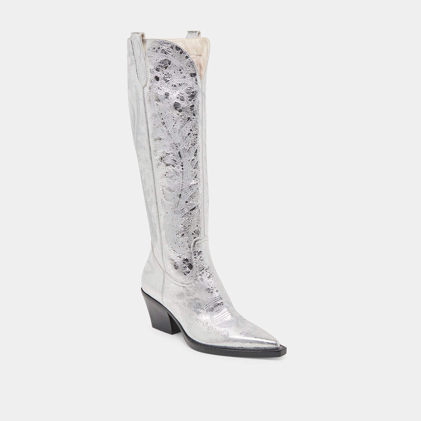 RYATT BOOTS SILVER DISTRESSED LEATHER – Dolce Vita