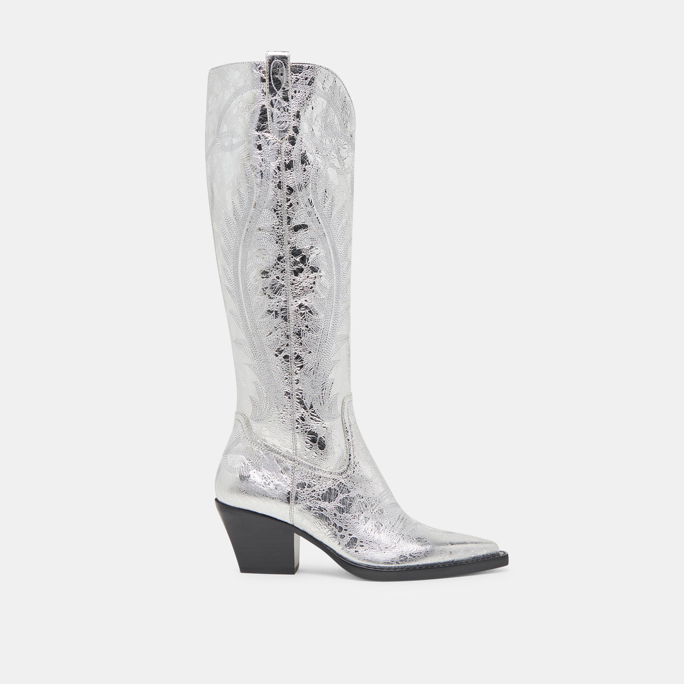 RYATT BOOTS SILVER DISTRESSED LEATHER – Dolce Vita