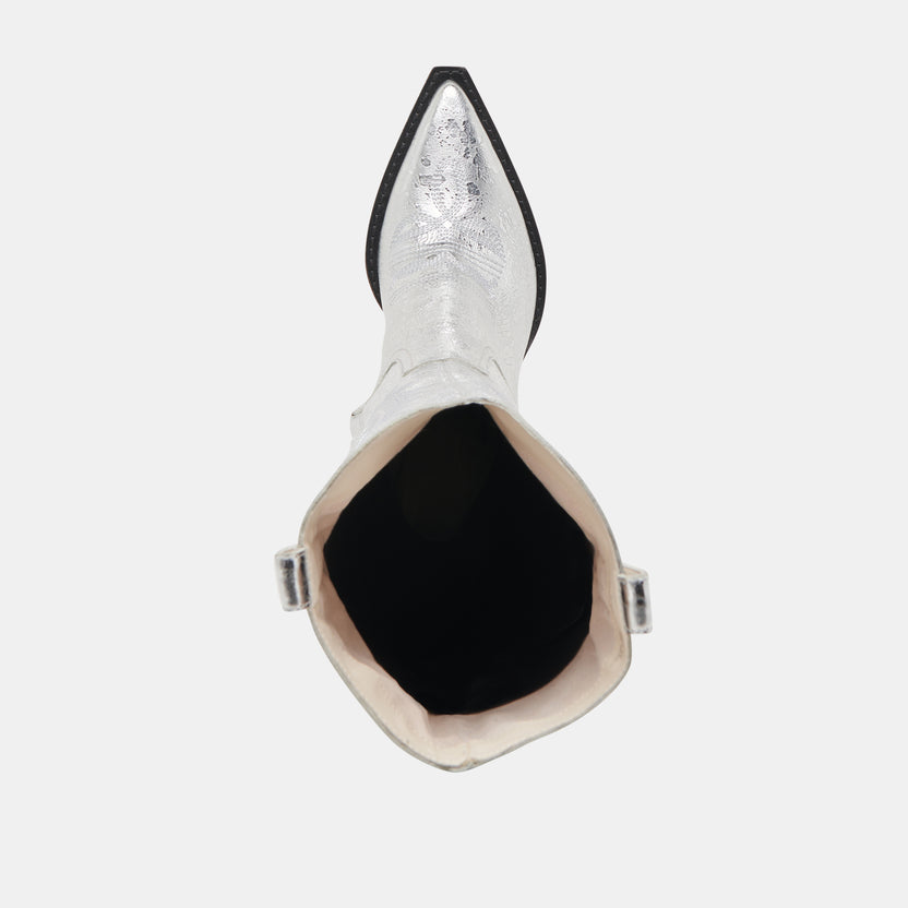 RYATT BOOTS SILVER DISTRESSED LEATHER – Dolce Vita