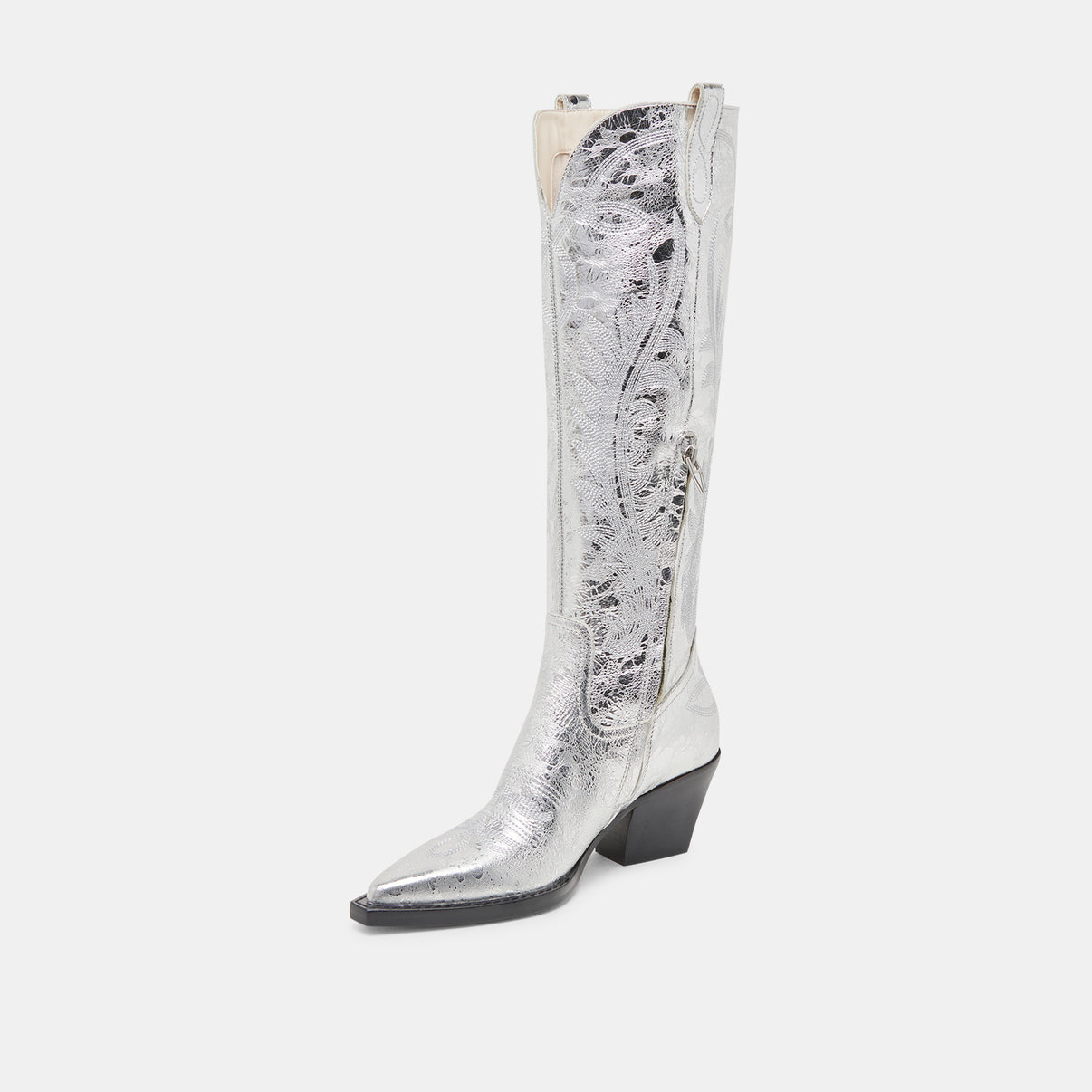 RYATT BOOTS SILVER DISTRESSED LEATHER – Dolce Vita