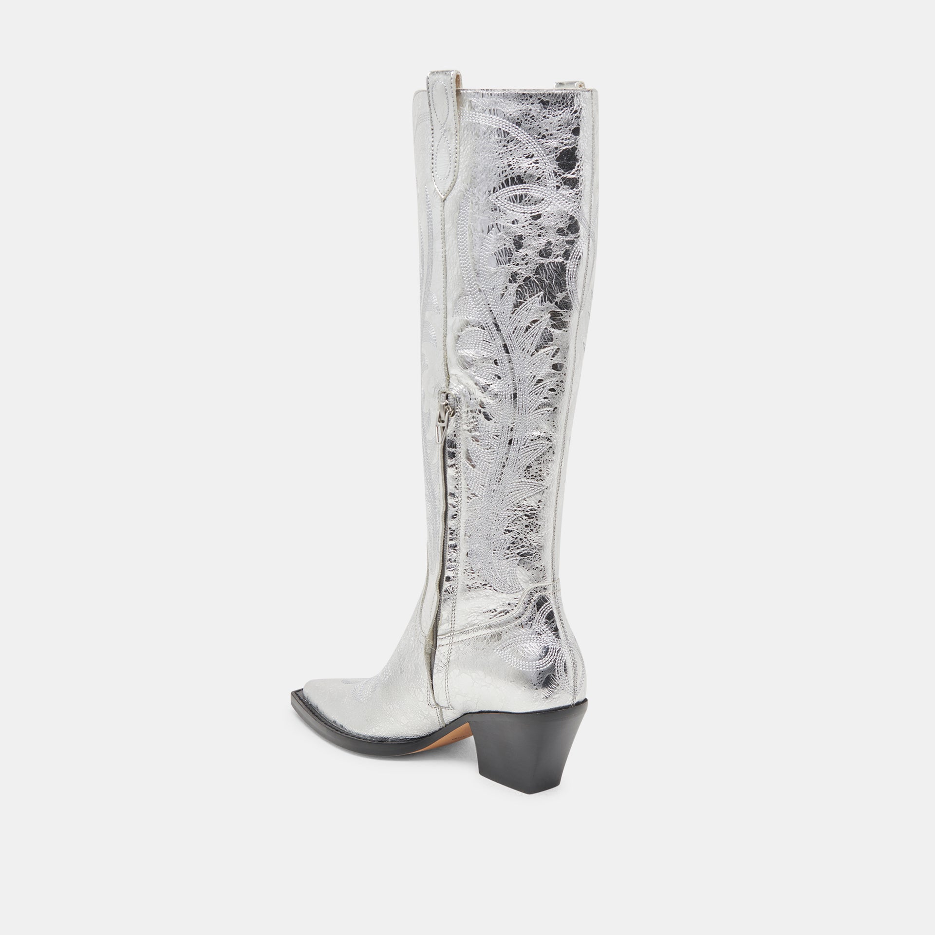 RYATT BOOTS SILVER DISTRESSED LEATHER – Dolce Vita