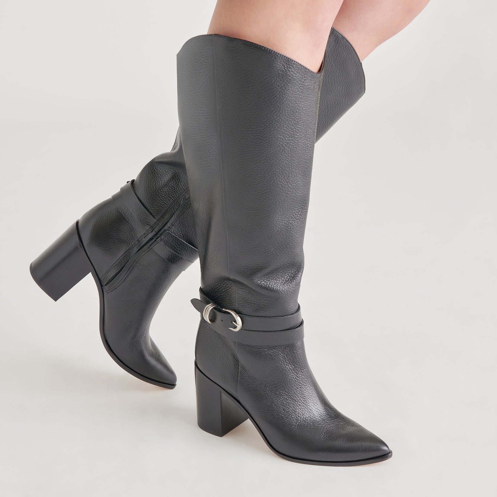 TYRONE BOOTS BLACK LEATHER – Dolce Vita