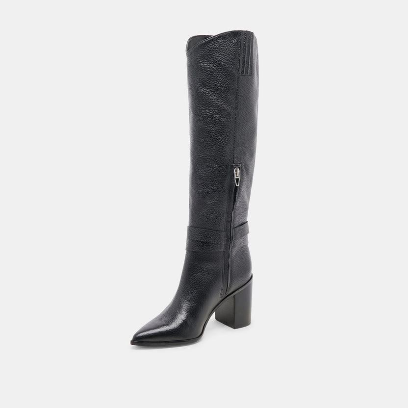 TYRONE BOOTS BLACK LEATHER – Dolce Vita