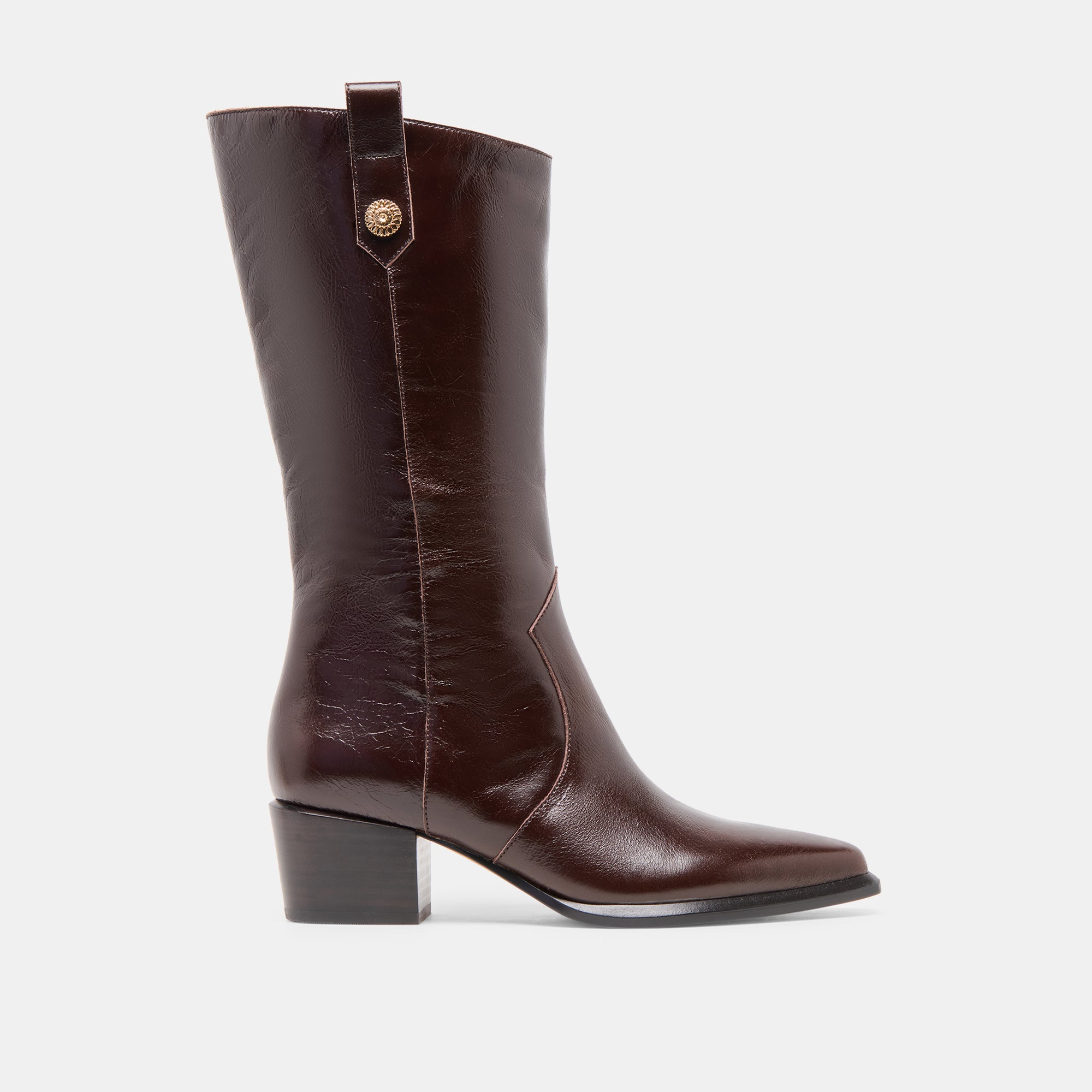 Vern Chocolate Leather Boots | Dolce Vita