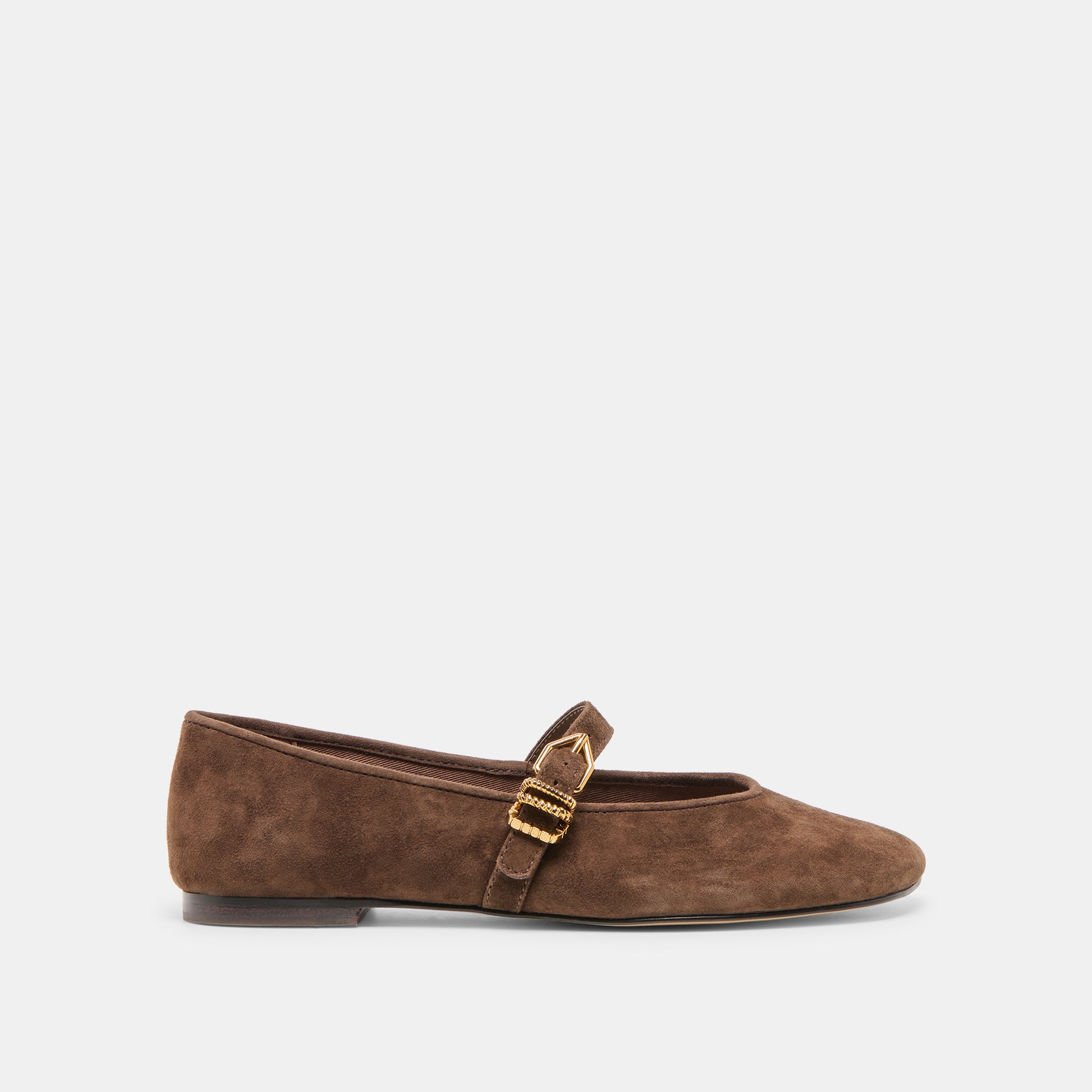 Alizza Dk Brown Suede Ballet Flats | Dolce Vita