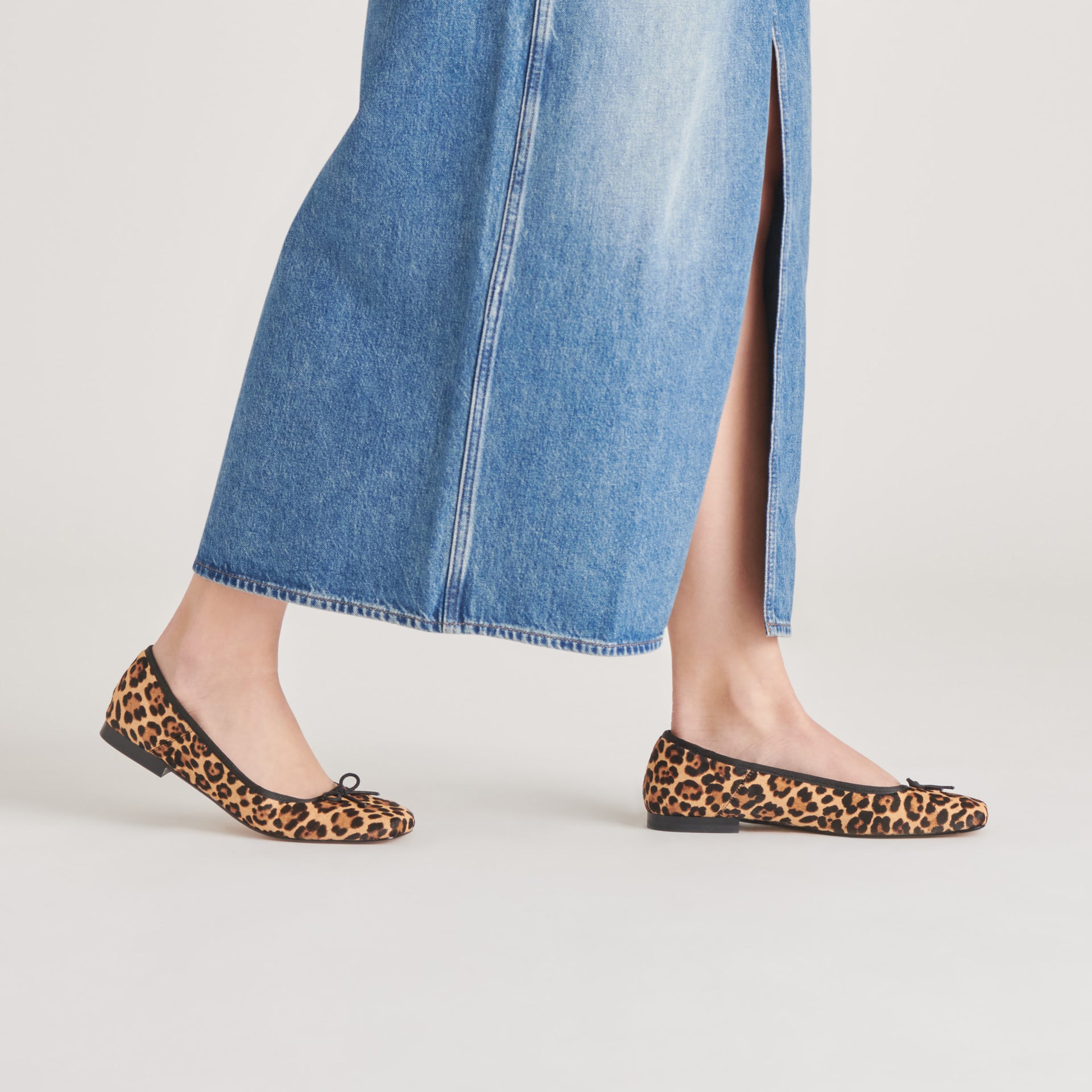 Anisa Ballet Flats | Dark Leopard Calf Hair Flats by Dolce Vita