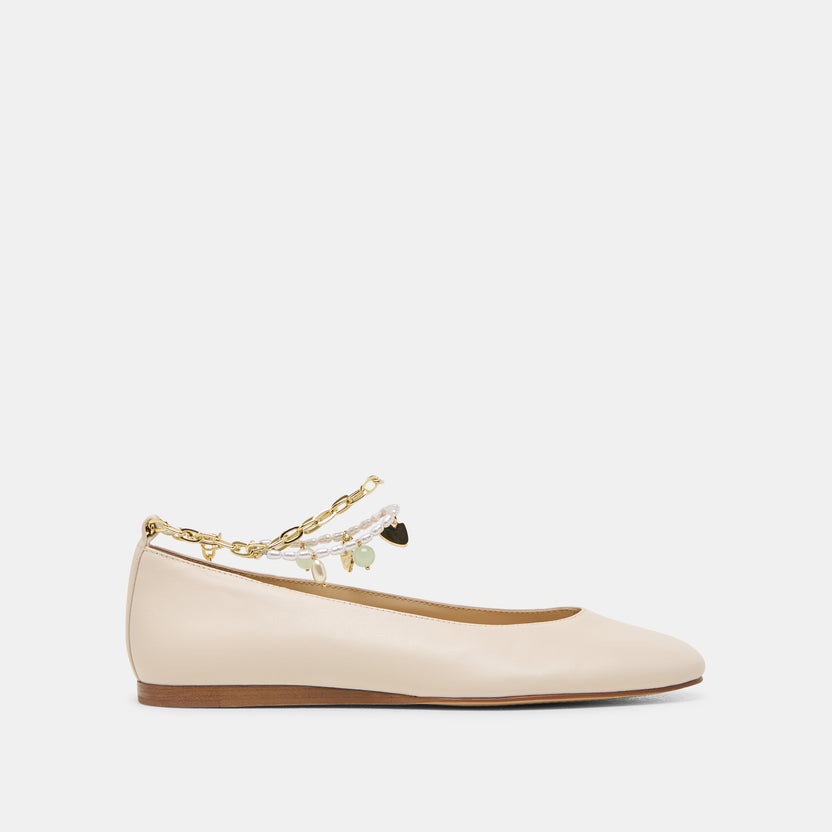 Baiden Bone Leather Ballet Flats | Dolce Vita