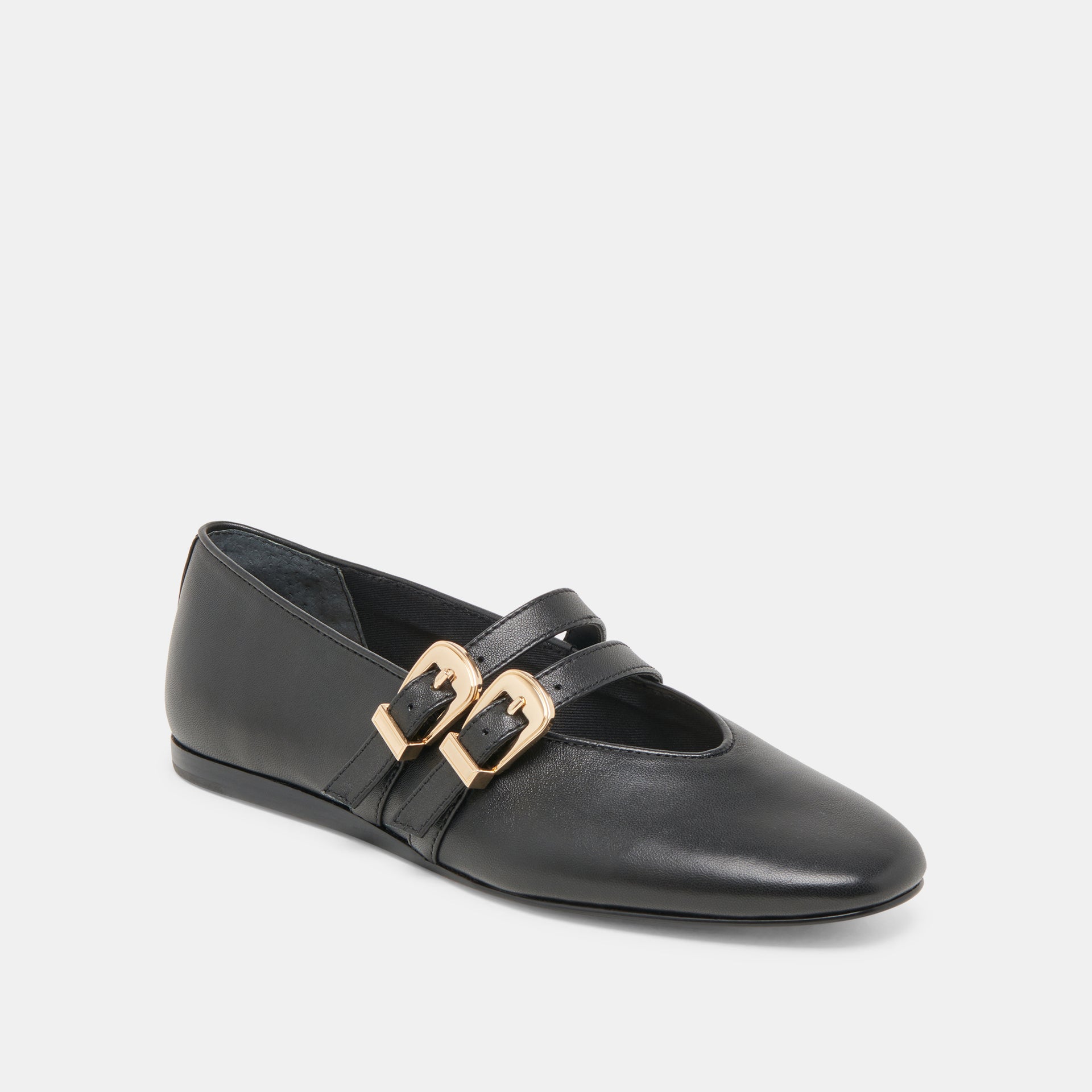 BAYLEE BALLET FLATS BLACK LEATHER – Dolce Vita