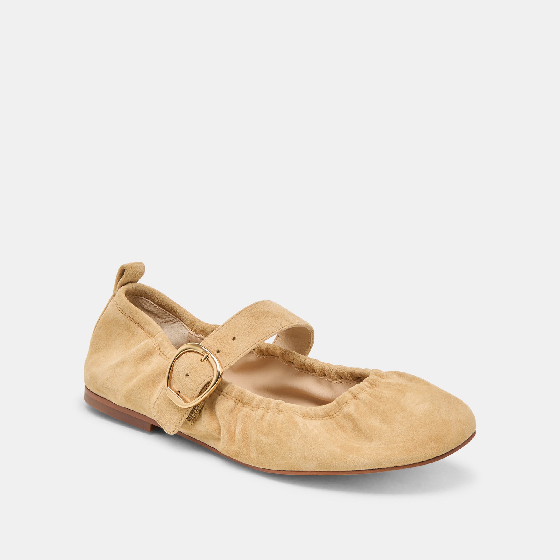 Caely Honey Suede Ballet Flats | Dolce Vita