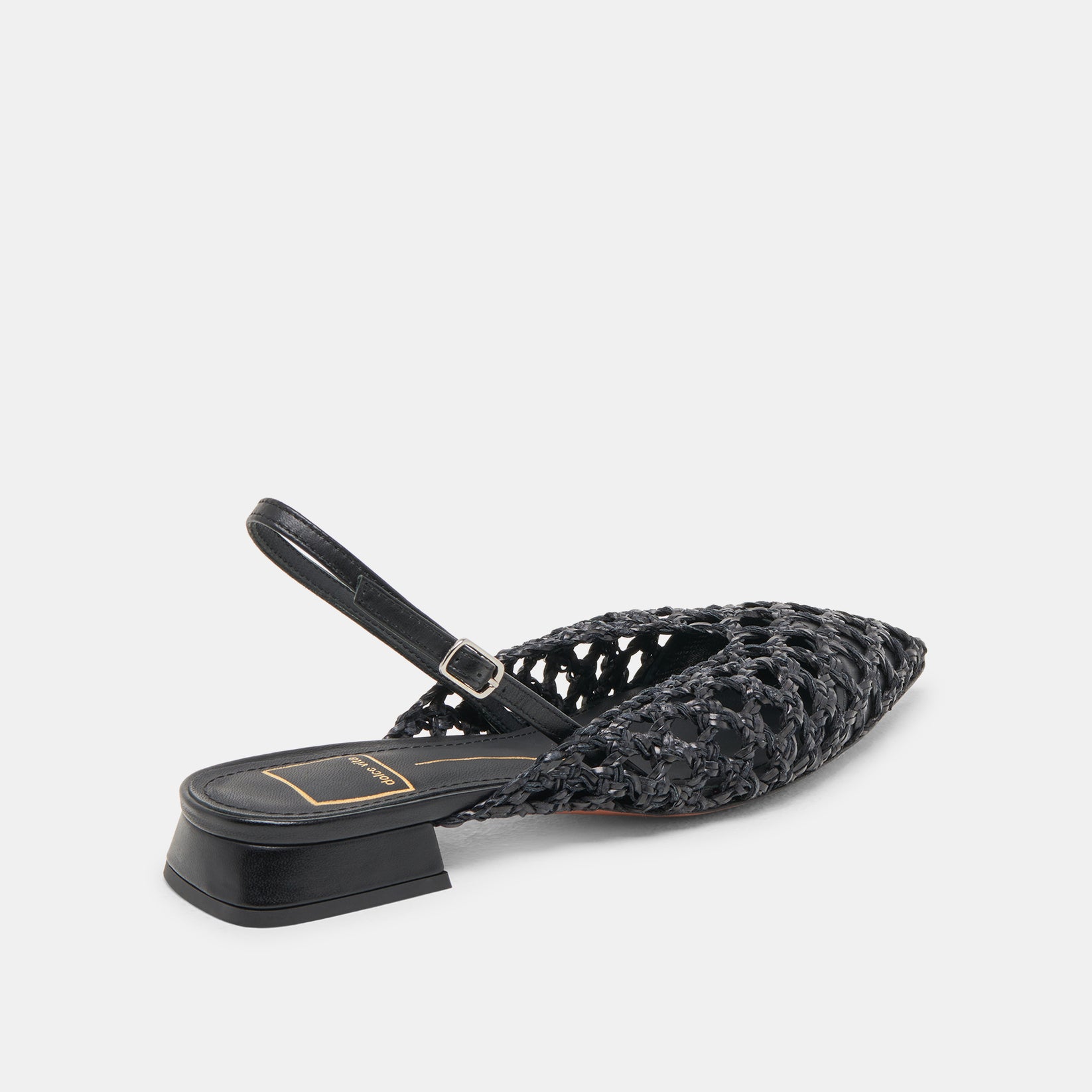 CYNDI FLATS BLACK WOVEN – Dolce Vita