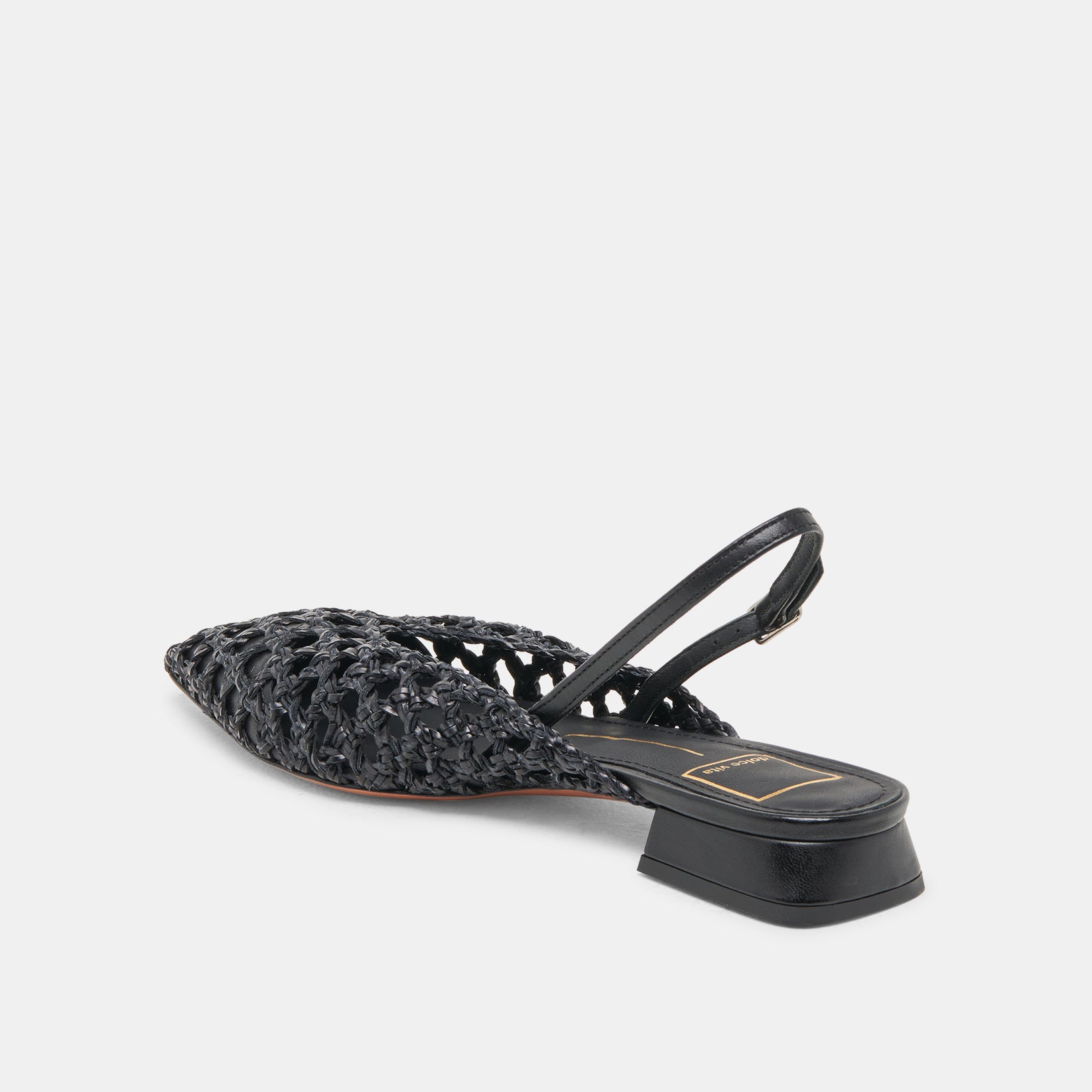 CYNDI FLATS BLACK WOVEN – Dolce Vita