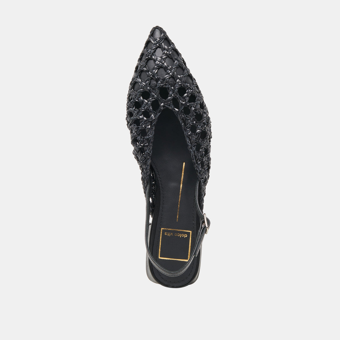 CYNDI FLATS BLACK WOVEN – Dolce Vita