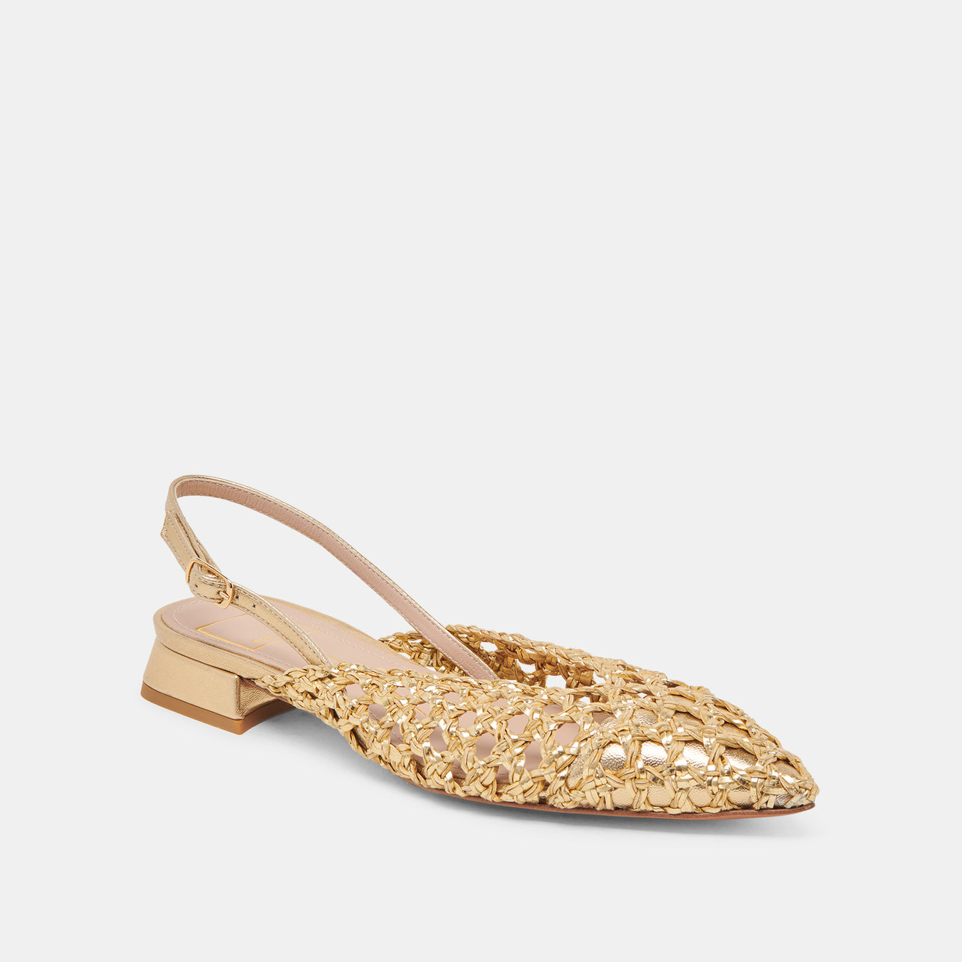 CYNDI FLATS GOLD WOVEN – Dolce Vita