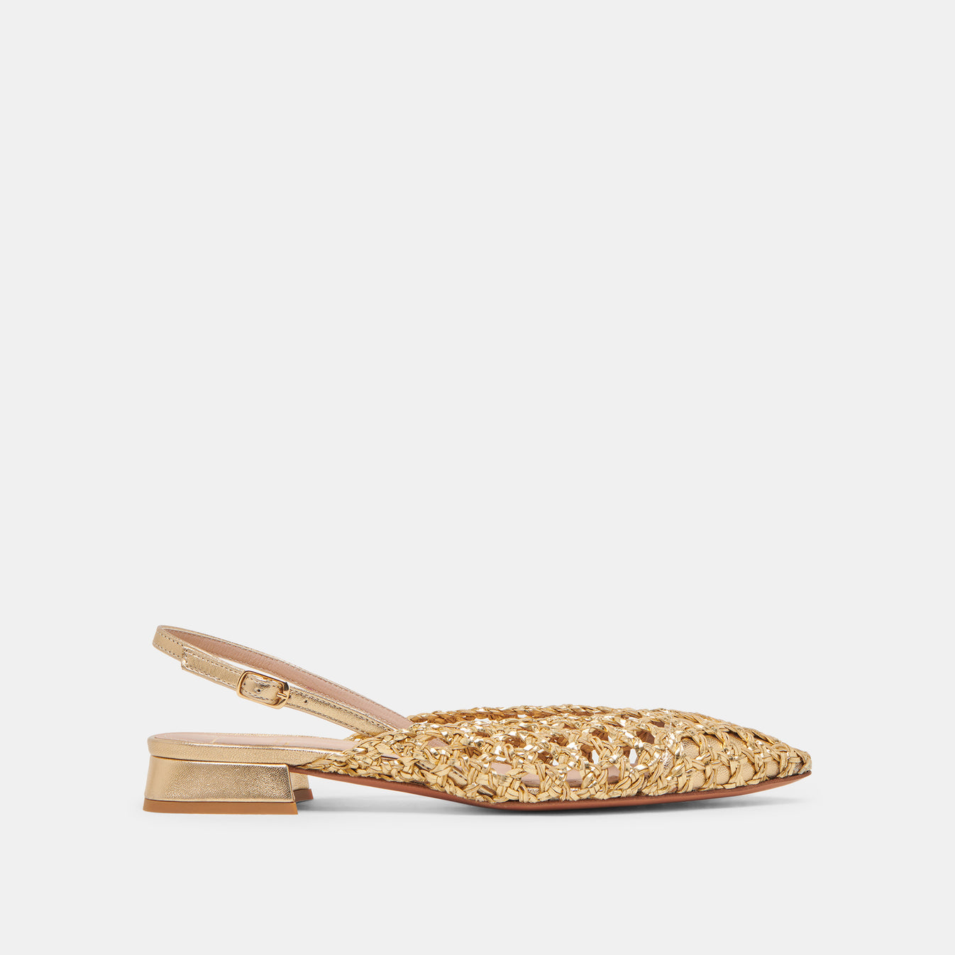 CYNDI FLATS GOLD WOVEN – Dolce Vita