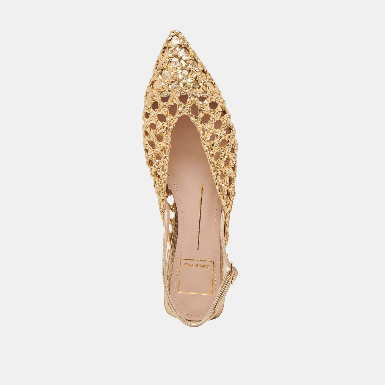 CYNDI FLATS GOLD WOVEN – Dolce Vita
