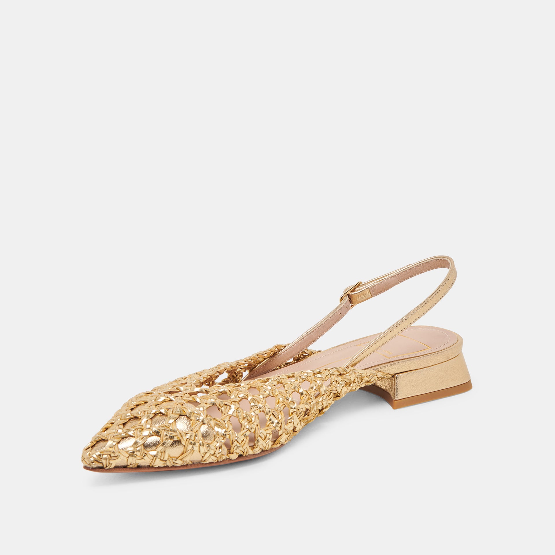 CYNDI FLATS GOLD WOVEN – Dolce Vita