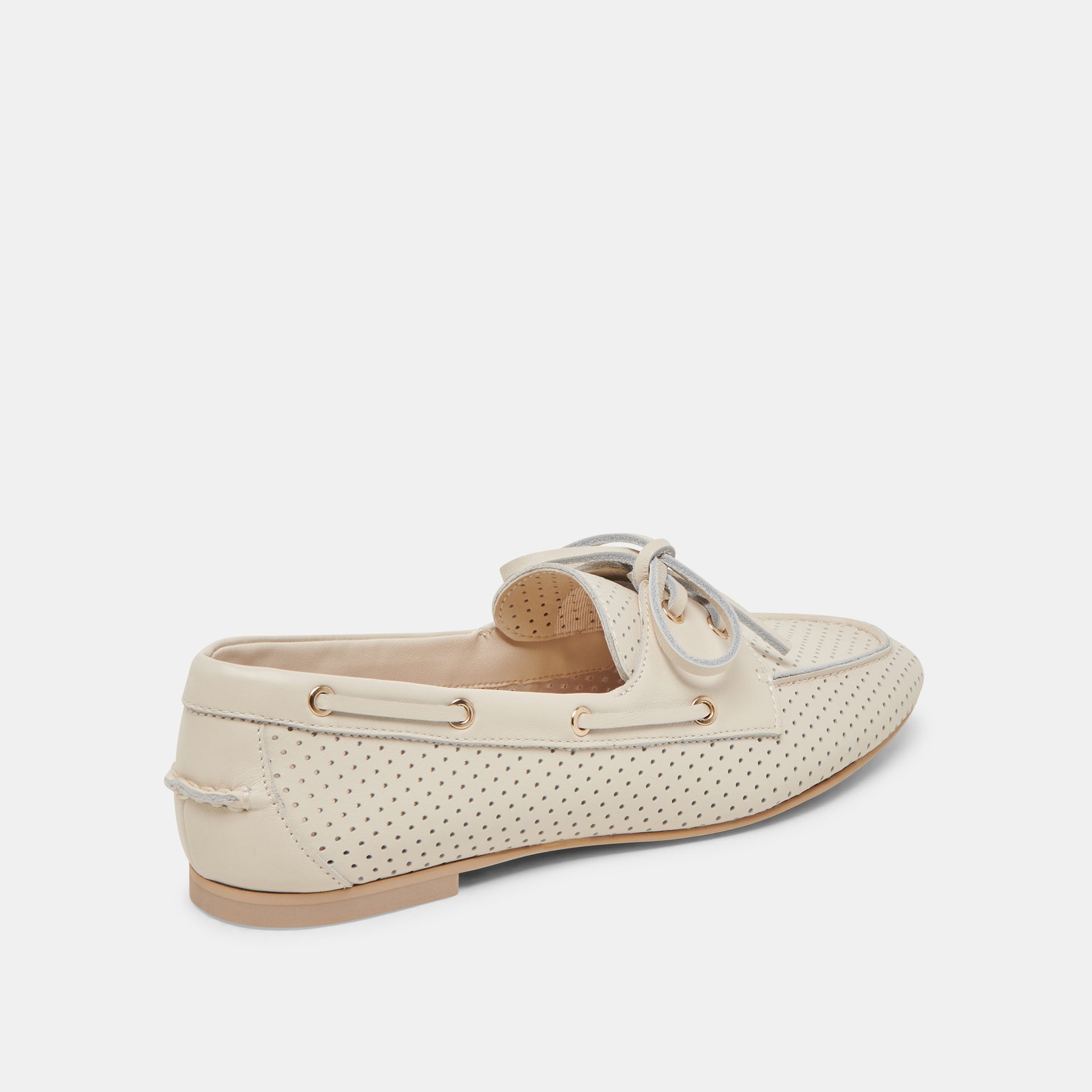 LAKIN LOAFERS IVORY PERFORATED LEATHER – Dolce Vita