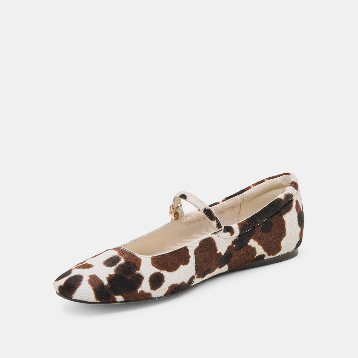 Reyes Cocoa Taurus Calf Hair Ballet Flats | Dolce Vita