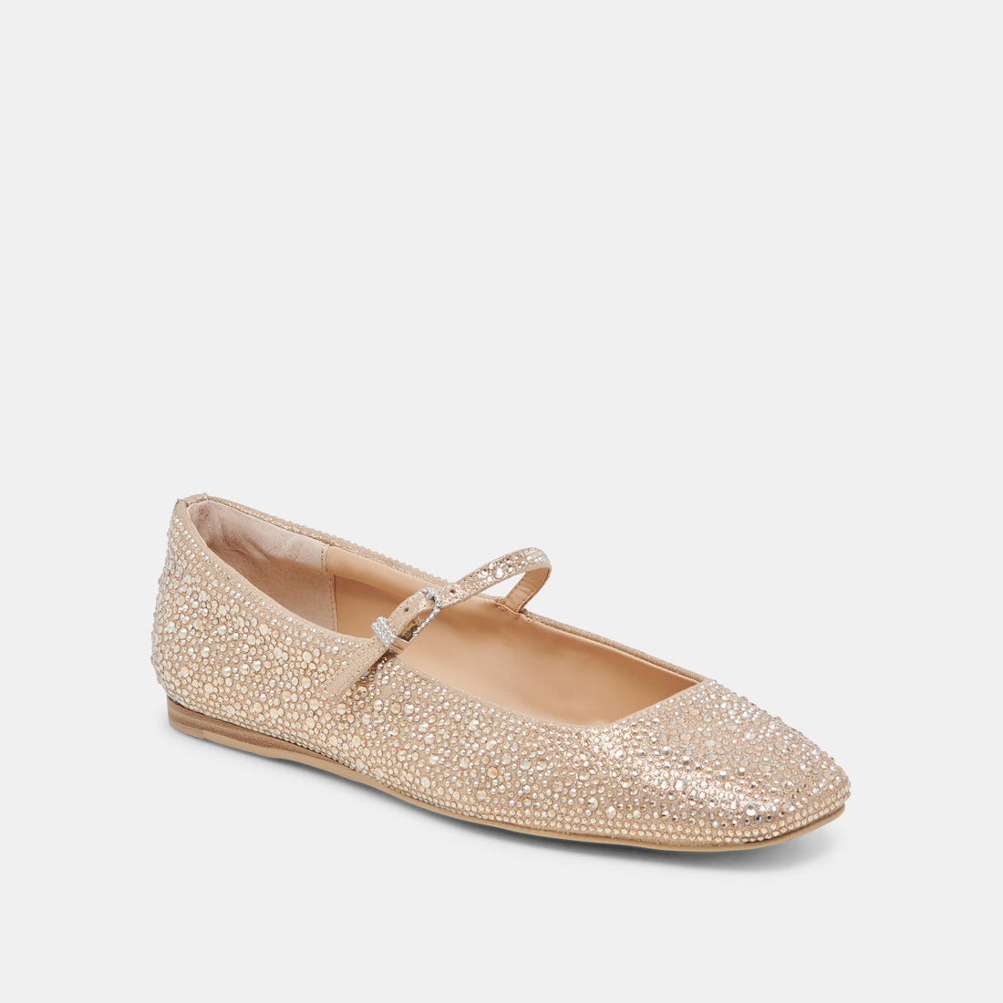 REYES CRYSTAL BALLET FLATS LIGHT GOLD CRYSTAL – Dolce Vita