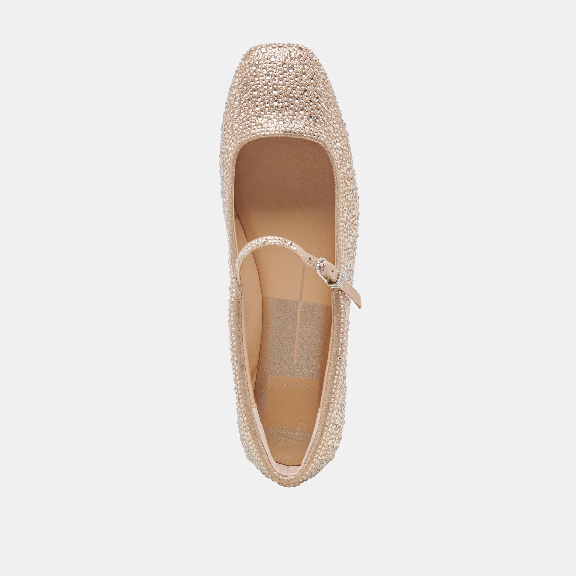 REYES CRYSTAL BALLET FLATS LIGHT GOLD CRYSTAL – Dolce Vita
