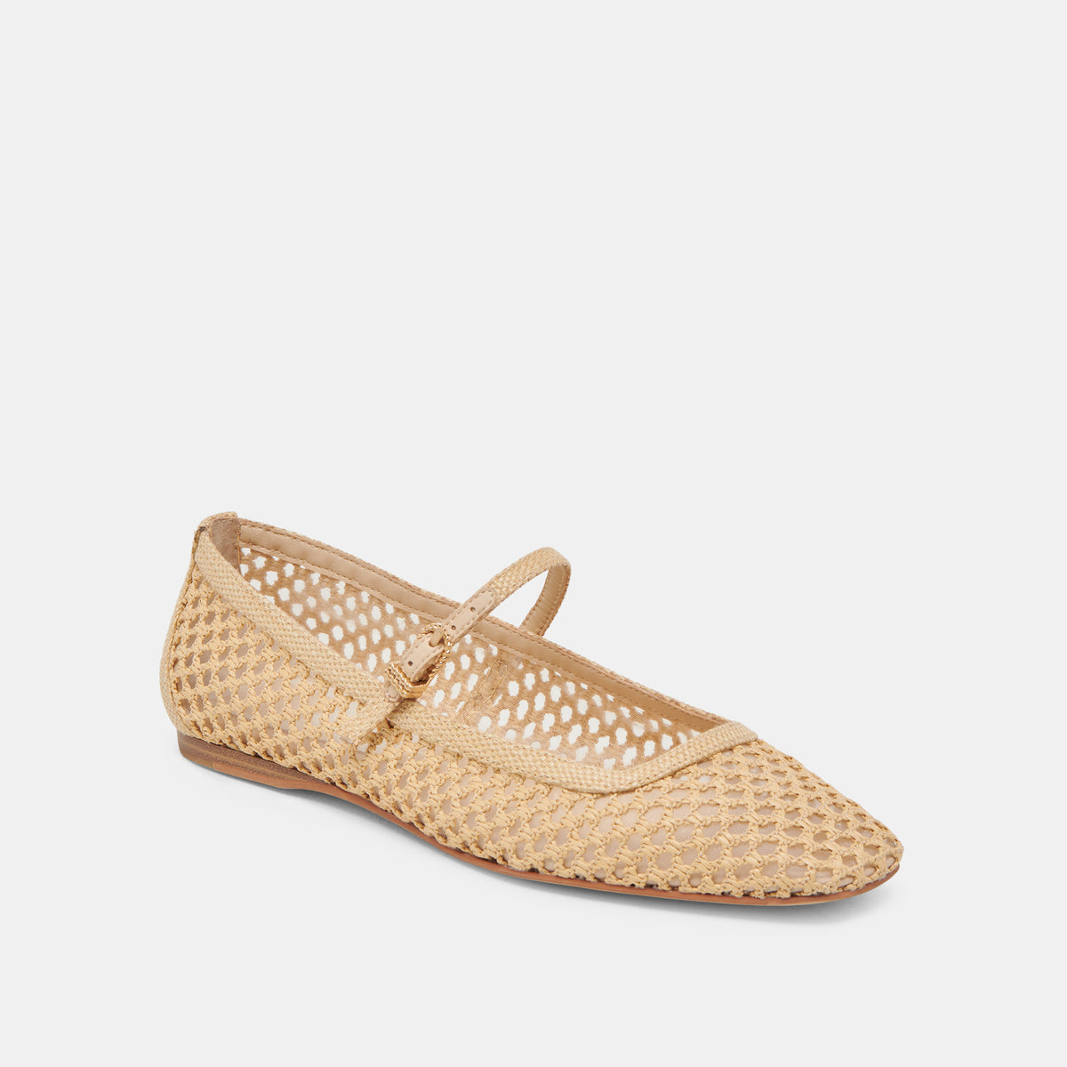 Reyes Lt Natural Woven Raffia Ballet Flats | Dolce Vita