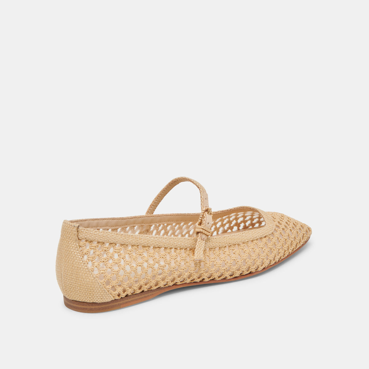 Reyes Lt Natural Woven Raffia Ballet Flats | Dolce Vita