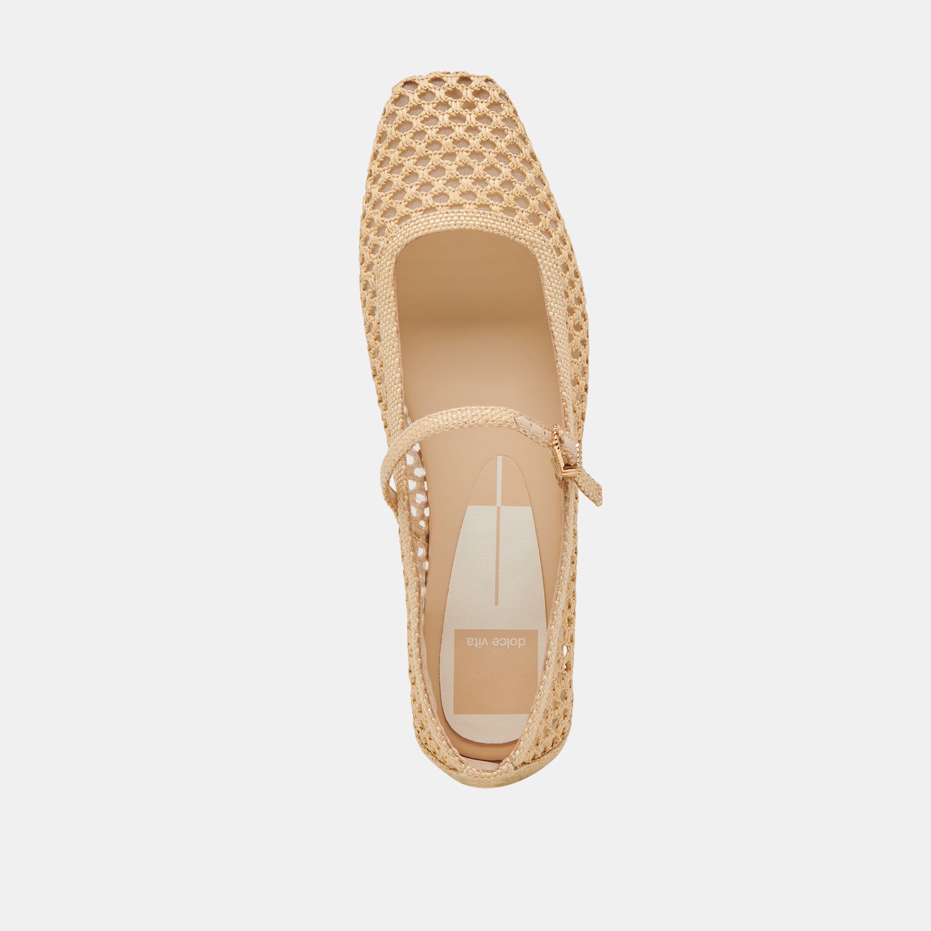 Reyes Lt Natural Woven Raffia Ballet Flats | Dolce Vita