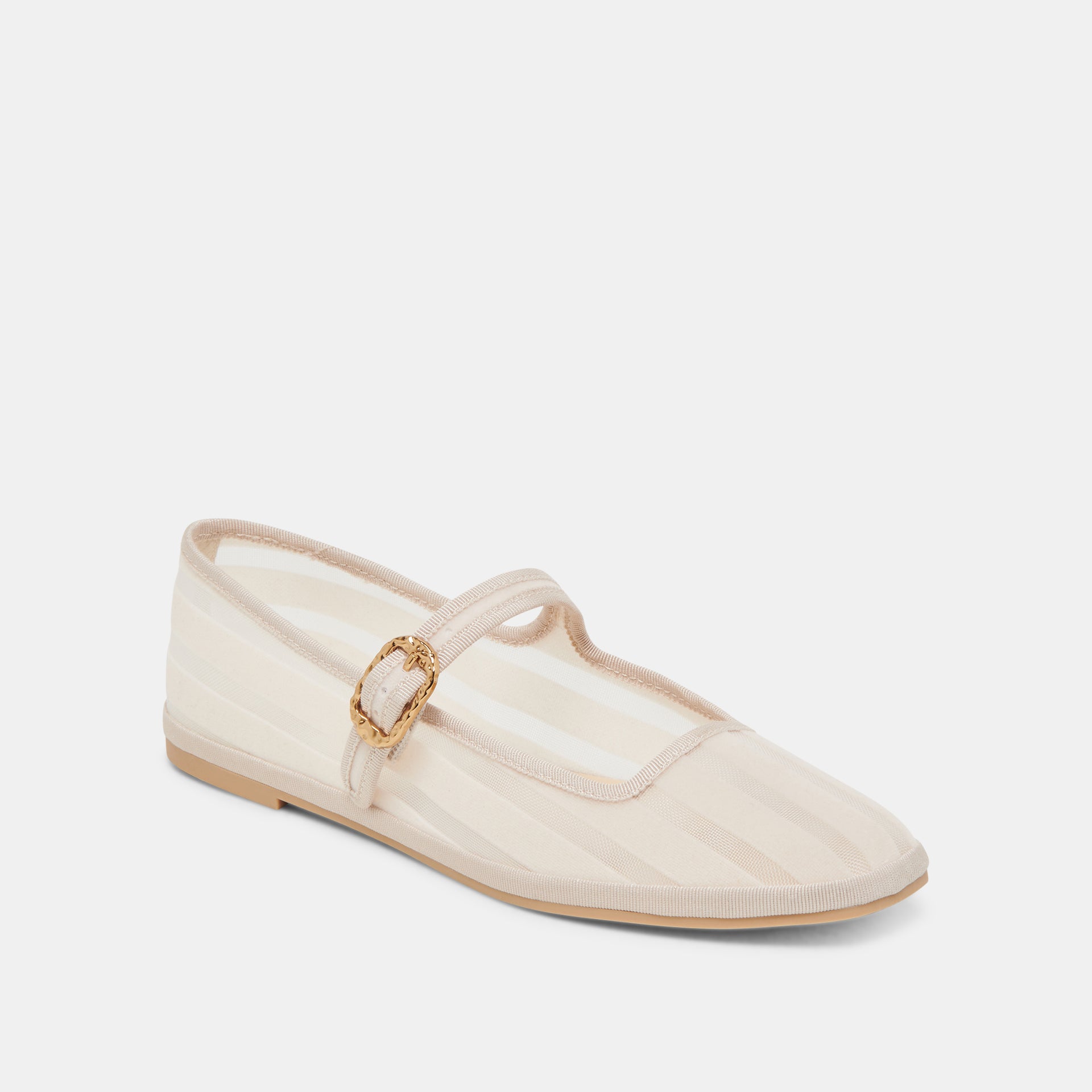 TAMEKA BALLET FLATS BONE STRIPE MESH – Dolce Vita