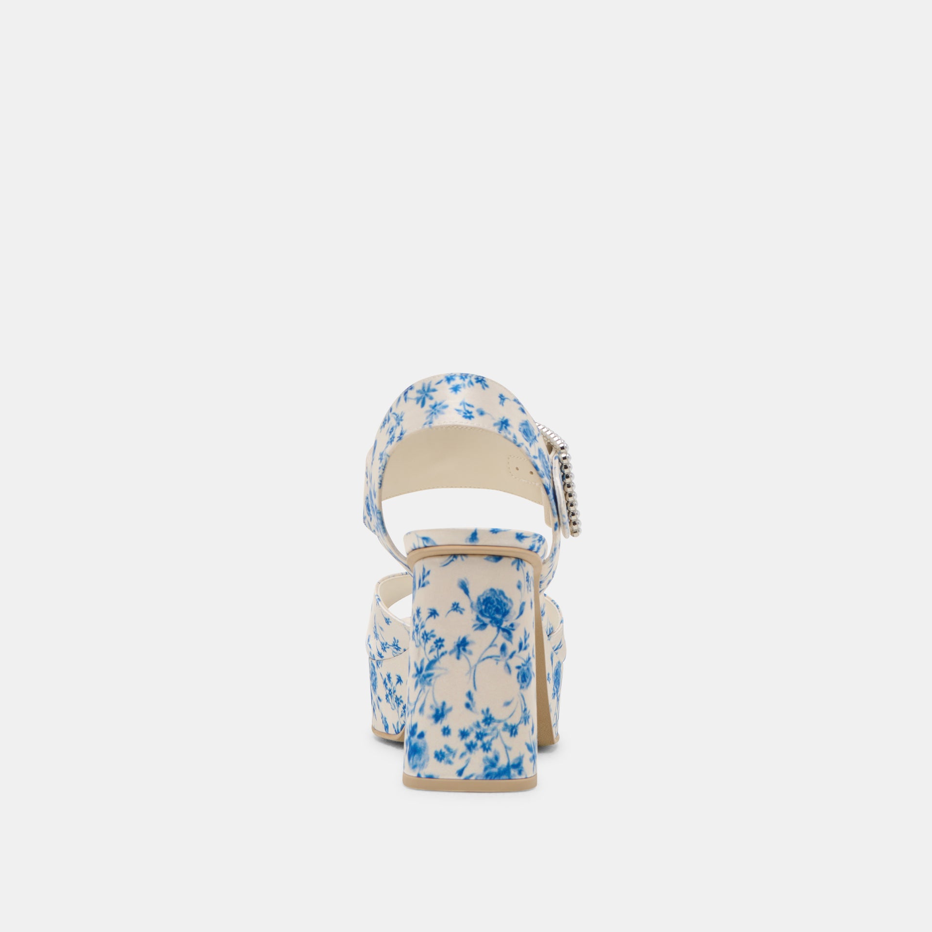 Bobby Pearl Blue Floral Satin Heels | Dolce Vita