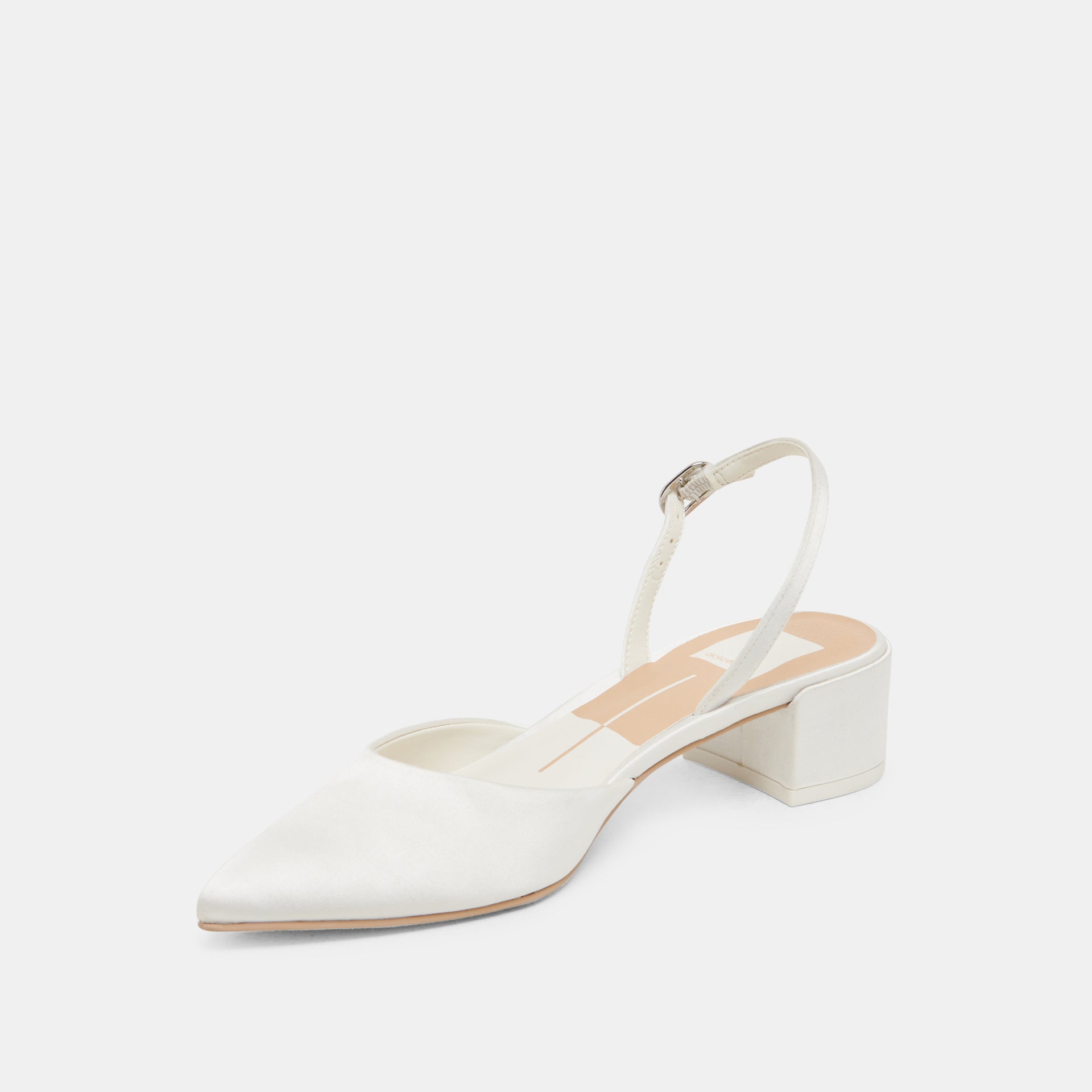 Carel Off White Satin Heels | Dolce Vita