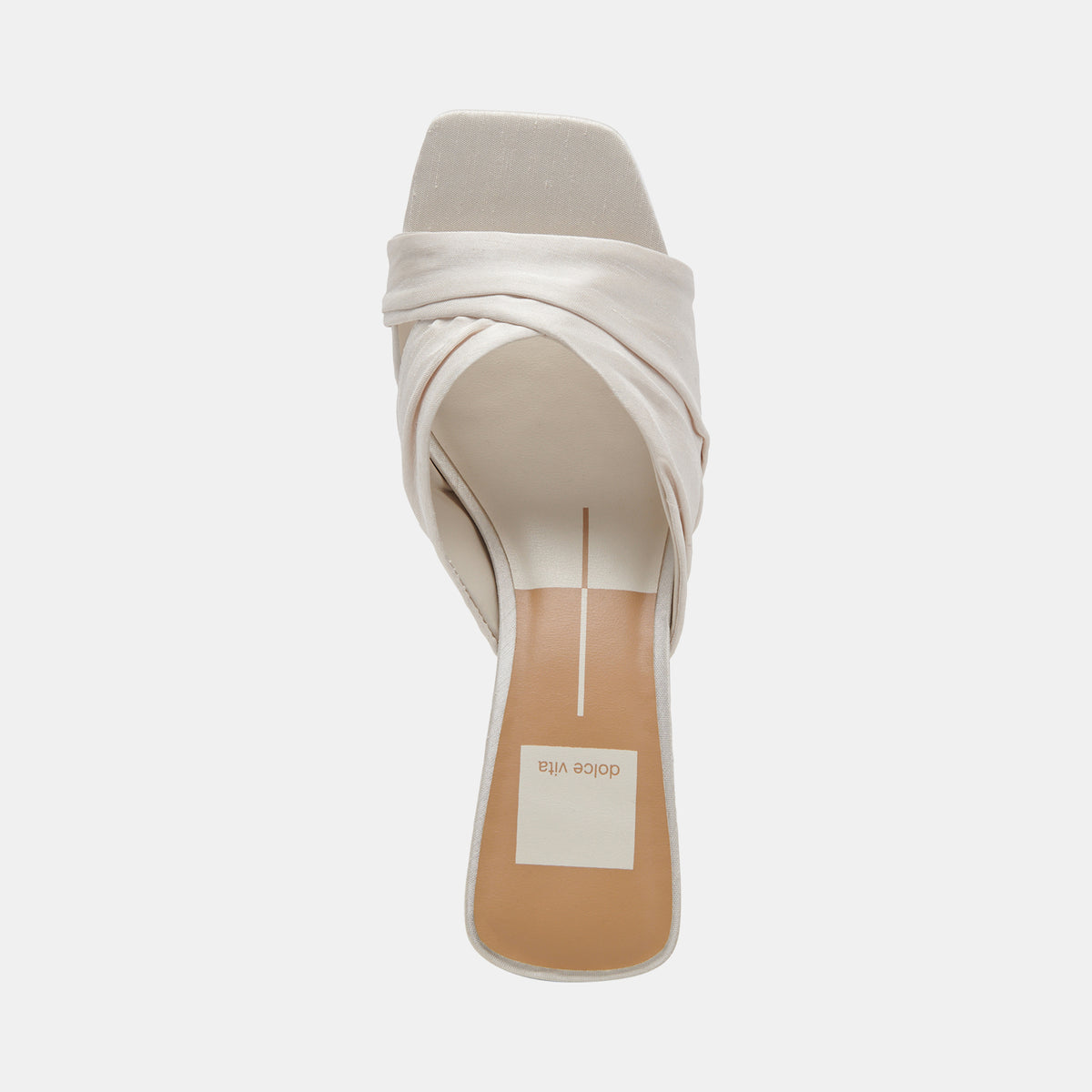 CARLAN HEELS OFF WHITE SILK – Dolce Vita