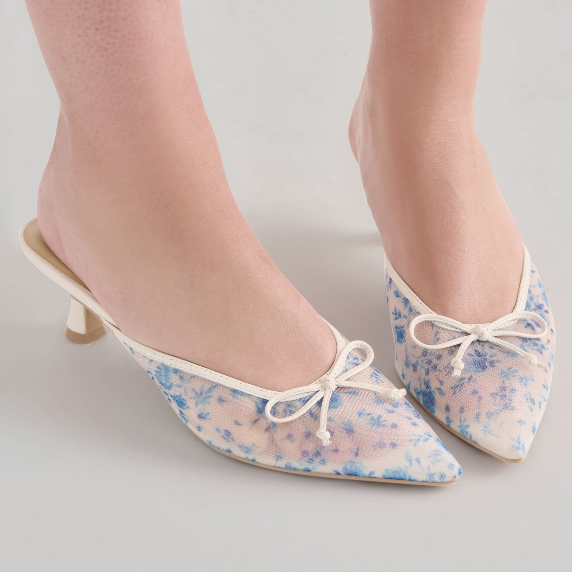 Cleo Blue Floral Mesh Heels | Dolce Vita