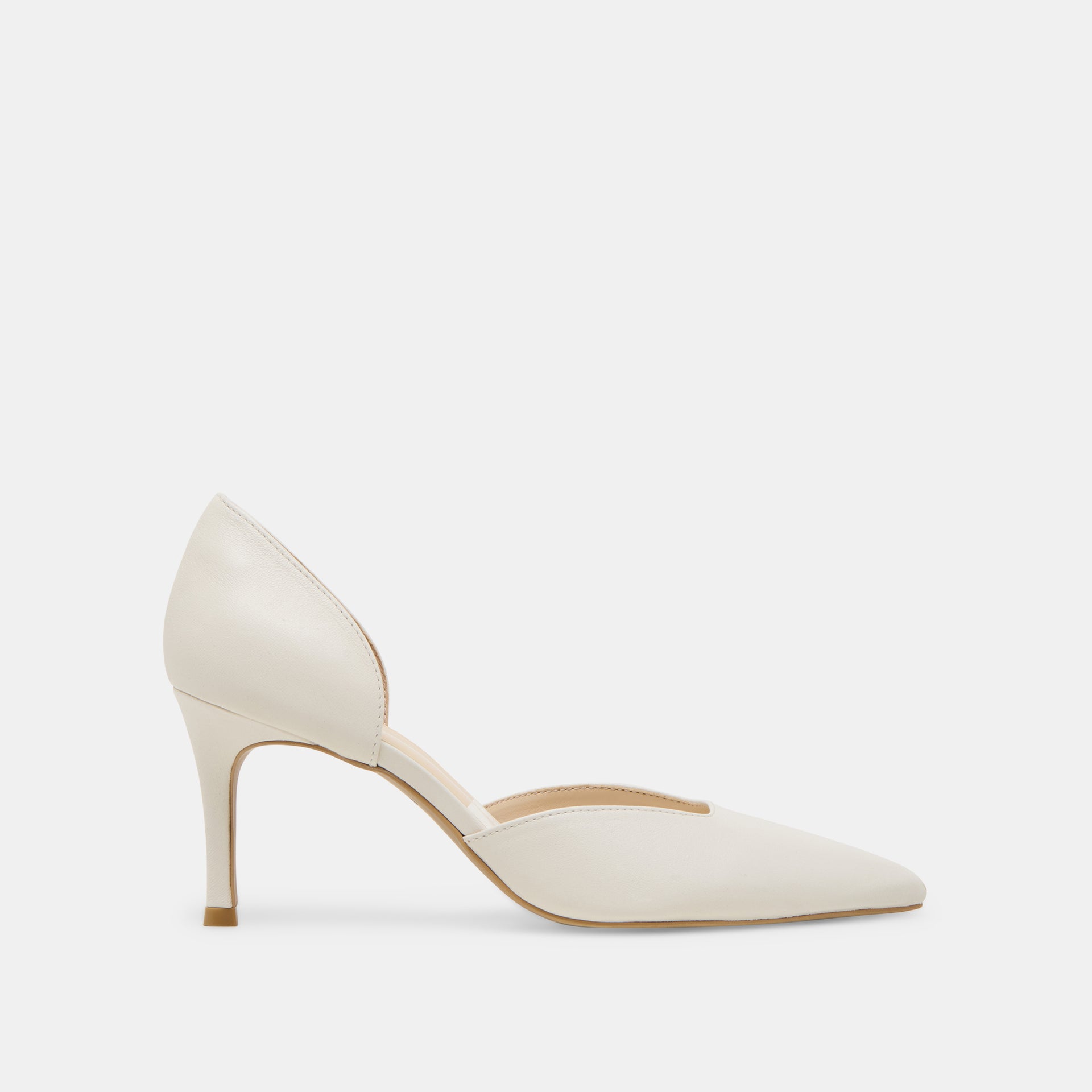ELOY HEELS WHITE LEATHER – Dolce Vita
