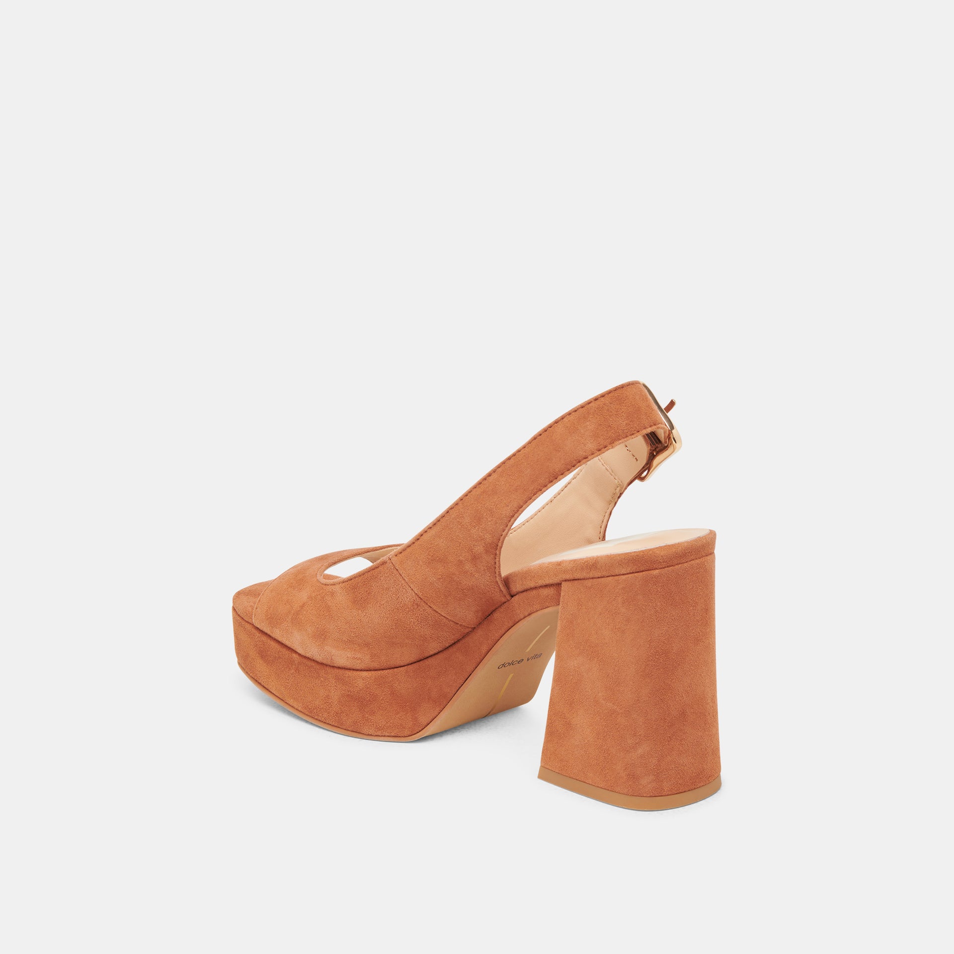 FLORES HEELS CARAMEL SUEDE – Dolce Vita