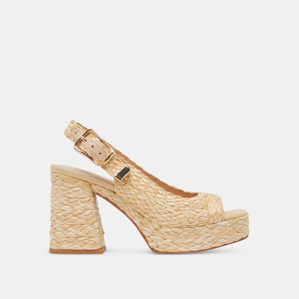 FLORES HEELS NATURAL RAFFIA – Dolce Vita