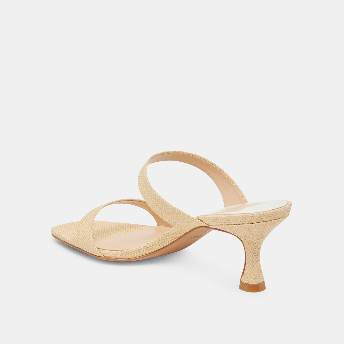 Genora Lt Natural Woven Raffia Heels | Dolce Vita