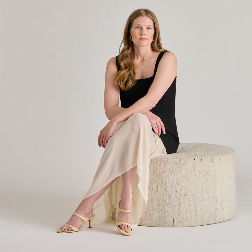 Genora Lt Natural Woven Raffia Heels | Dolce Vita