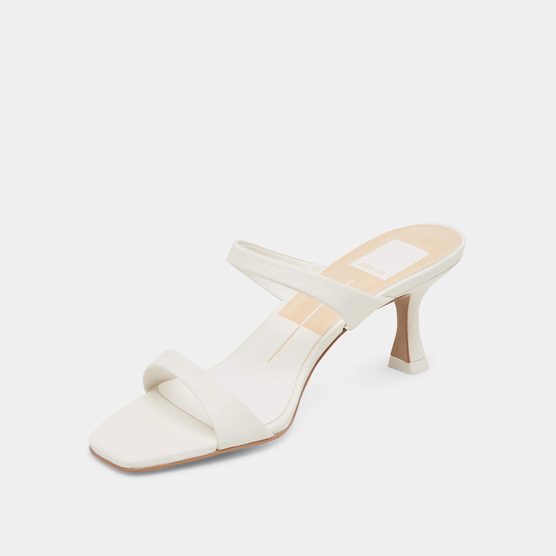 Genora White Leather Heels | Dolce Vita