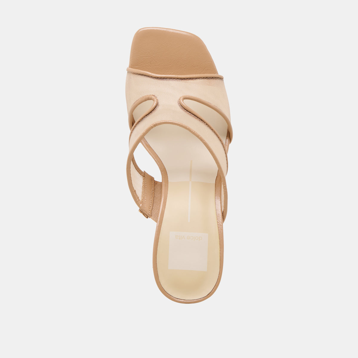Gitel Wide Light Tan Mesh Heels | Dolce Vita