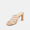 Gitel Wide Light Tan Mesh Heels | Dolce Vita